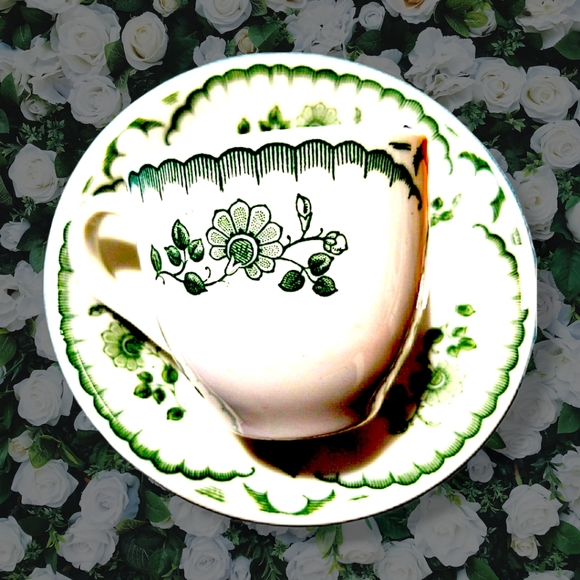 Shenango | Kitchen | Vintage Shenango China Green Chardon Rose Set Of ...